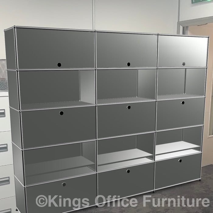 Used USM Haller Grey Storage Unit Kings Office Furniture