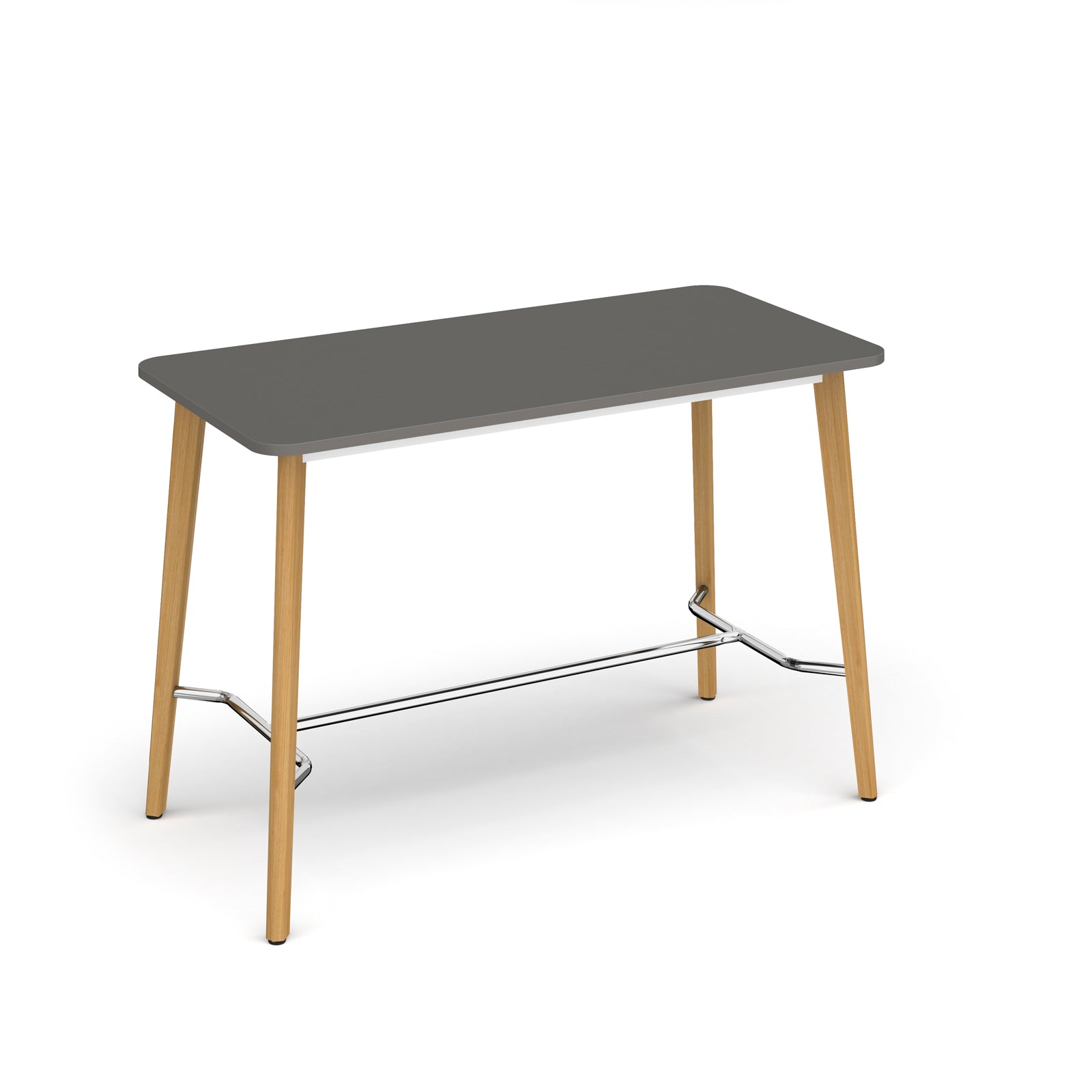 Saxon rectangular poseur worktable with 4 oak legs 1800mm x 800mm - On