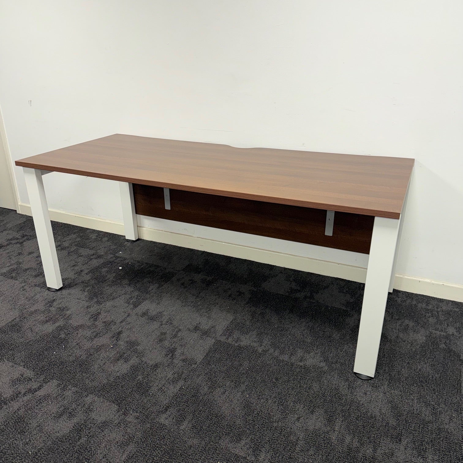 Used Senator Walnut Single Bench Desk - Kings Office Furniture