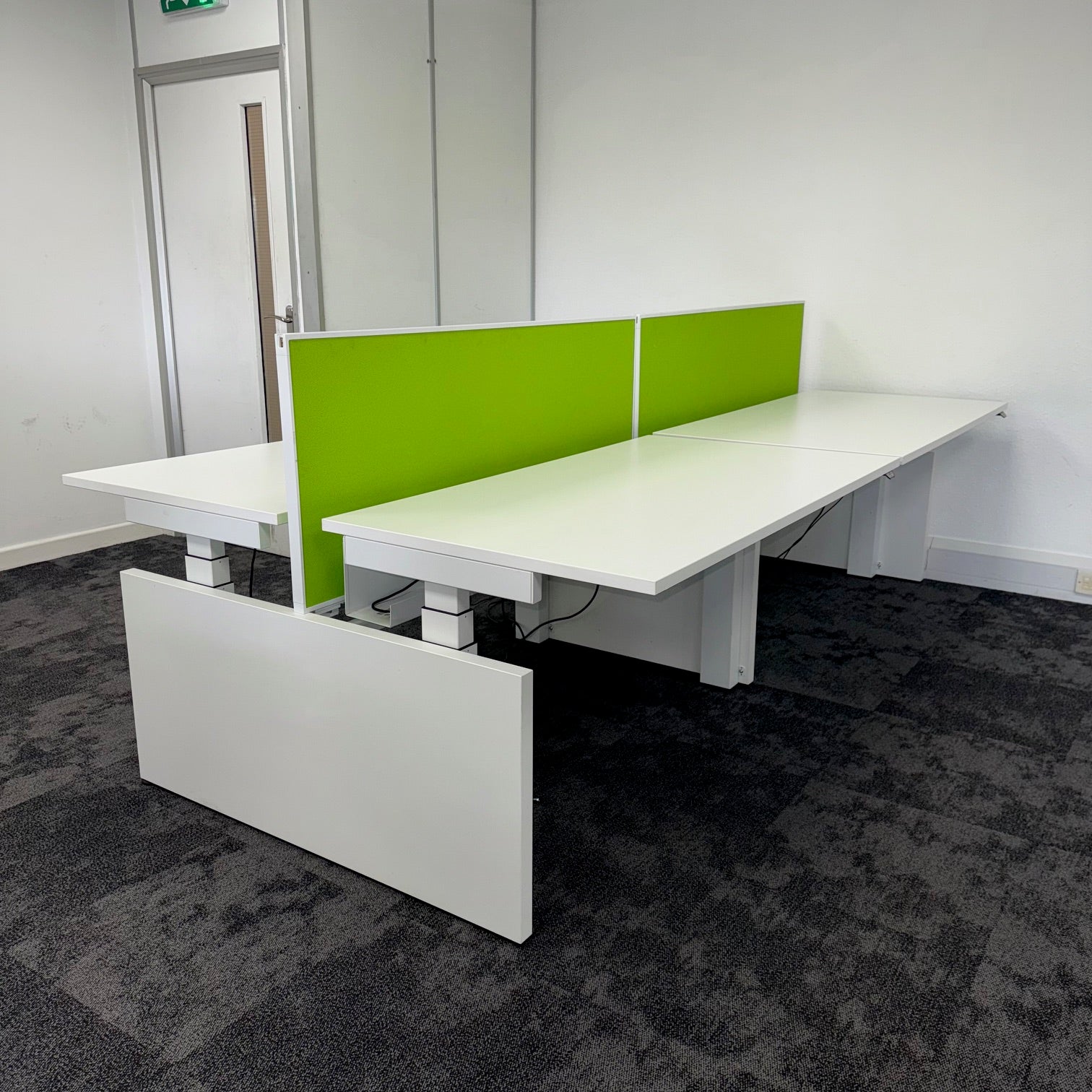 Used Herman Miller Electric Sit Stand Bench Desks with Screen and Cabl