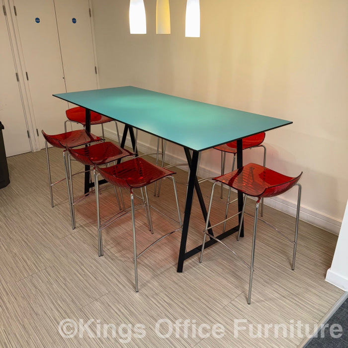 Used Frovi Relic High Breakout Table with 8 Stools