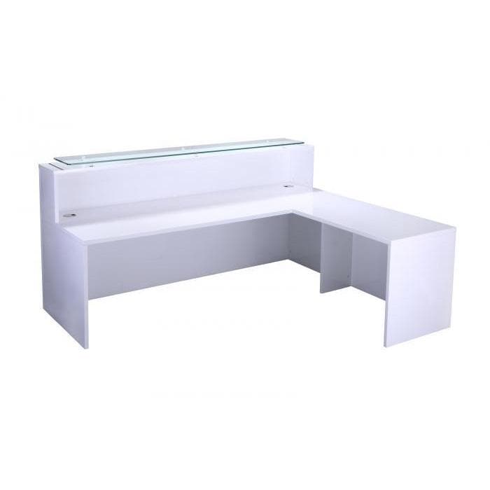 Gloss White Reception Counter MW - Kings Office Furniture