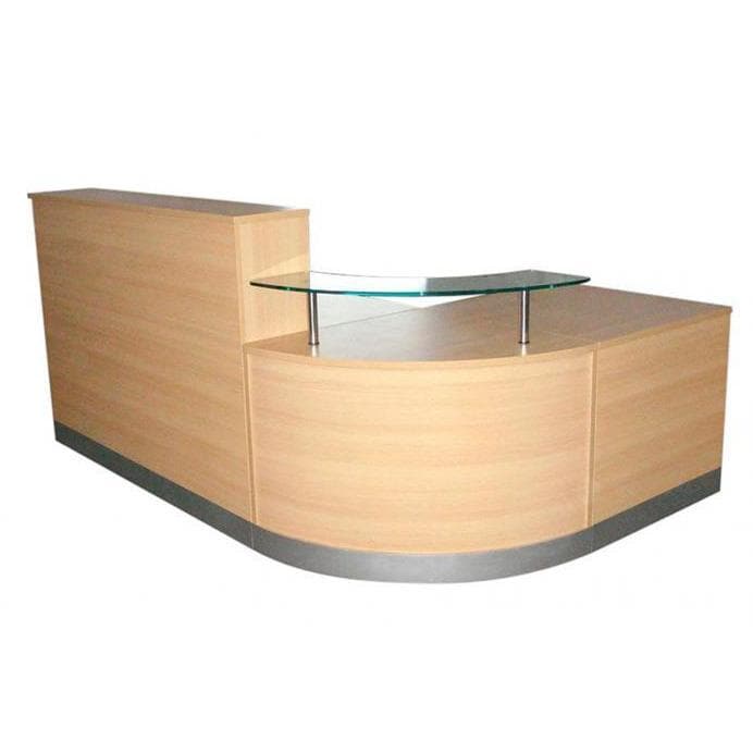 L Shaped Reception Counter MW - Kings Office Furniture
